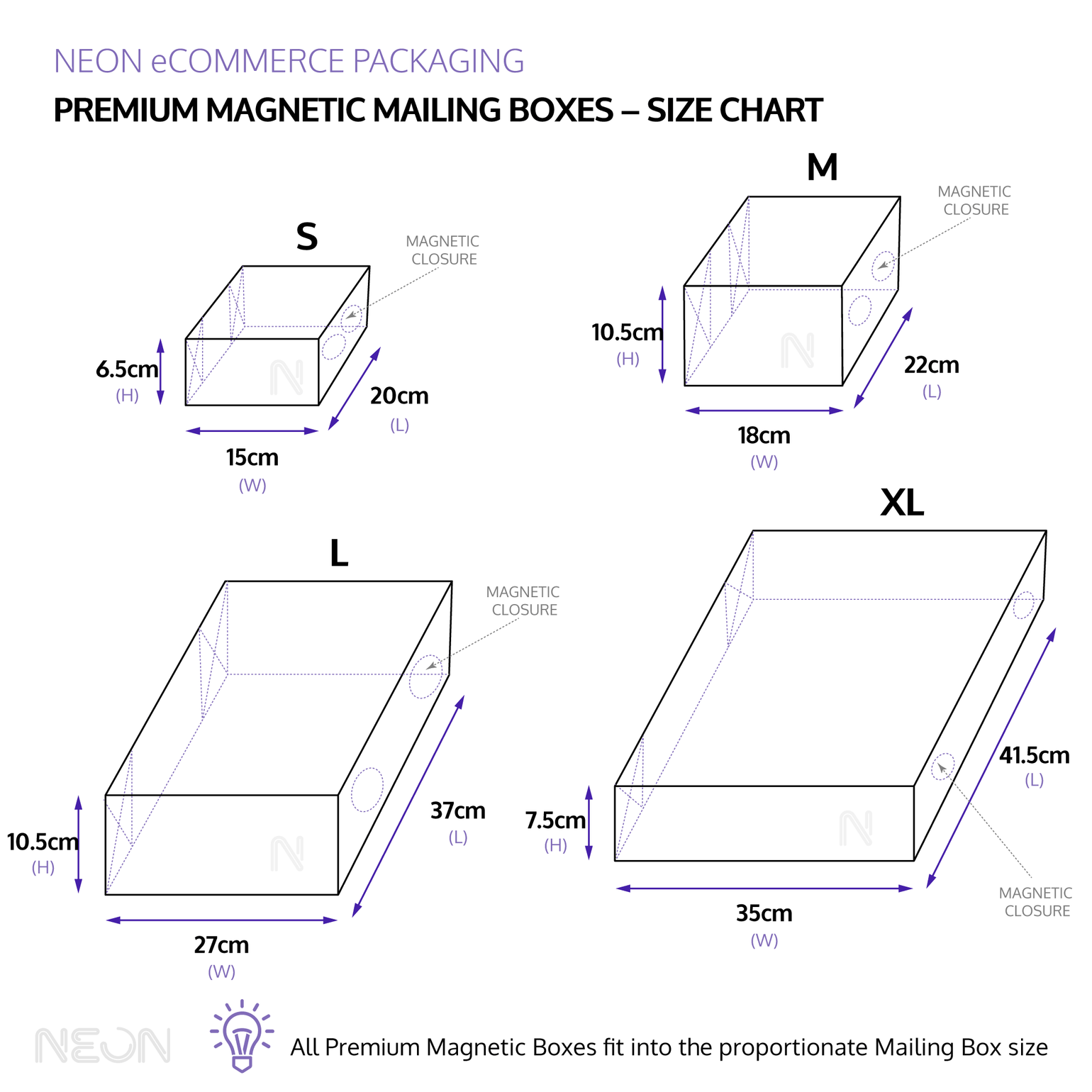 Extra Large Blue Premium Magnetic Gift Box | Australia