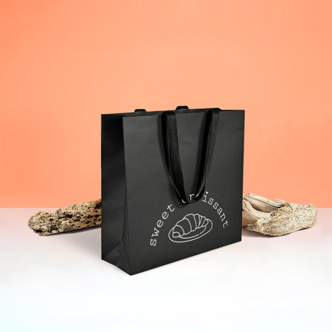 Premium Custom Paper Bags Black - Medium | NEON Packaging