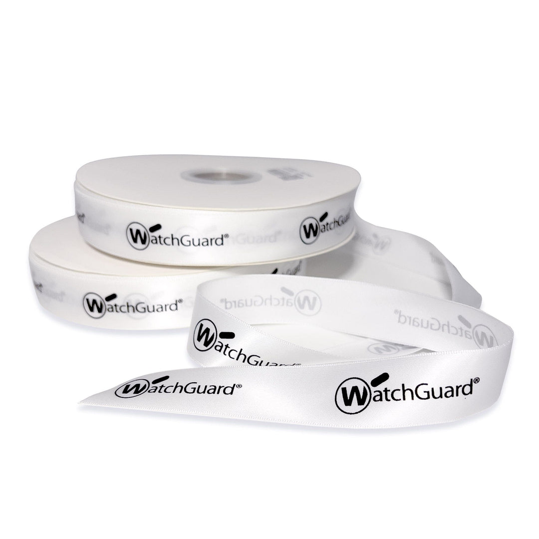 Personalised White Satin Ribbon - Custom Branded/Printed